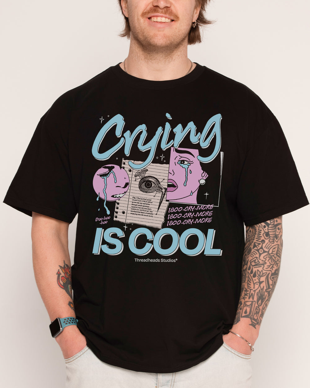 Crying Is Cool T-Shirt | Funny Graphic T-Shirt | Threadheads Australia