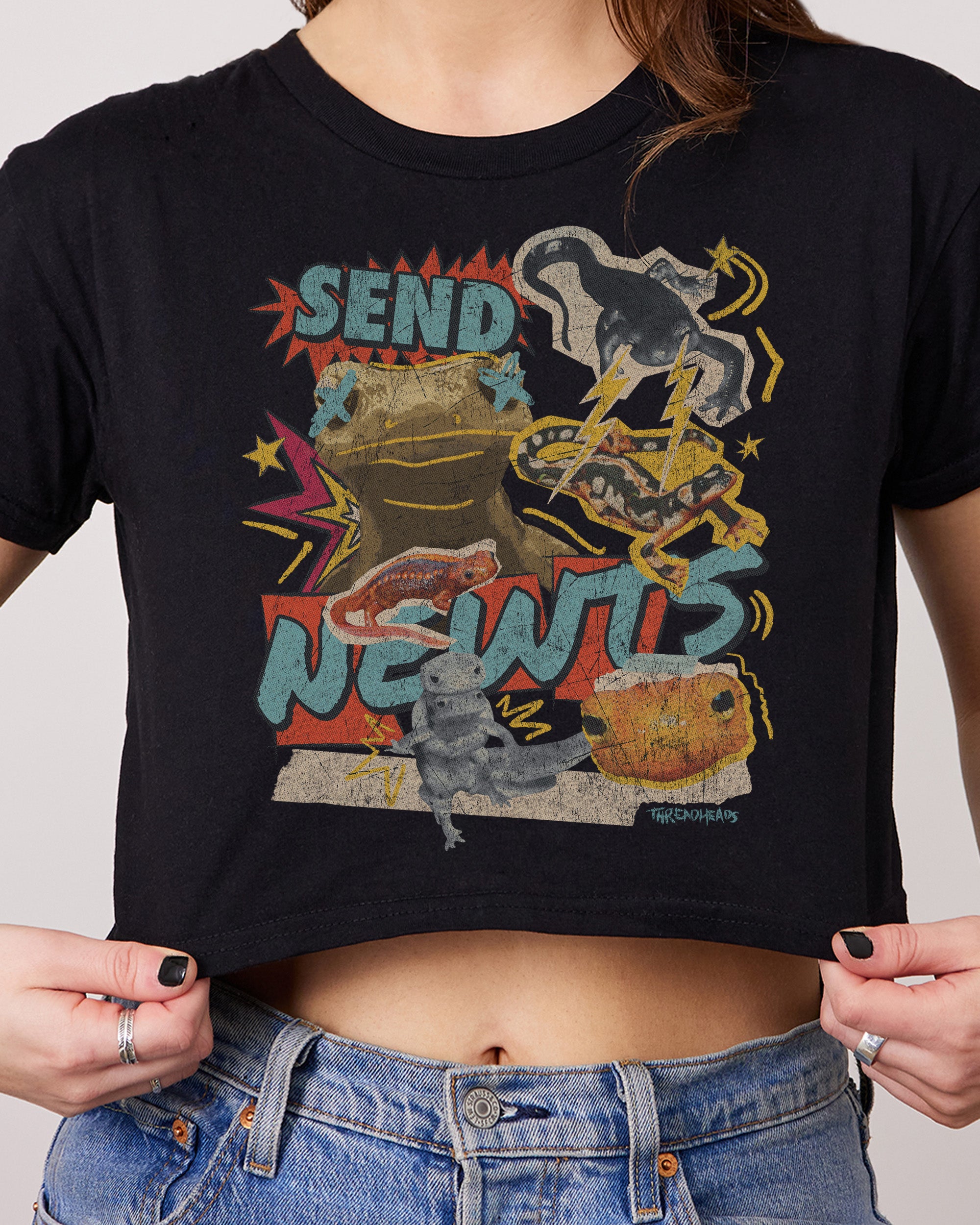 Send Newts Crop Tee | Funny Crop Tee Australia