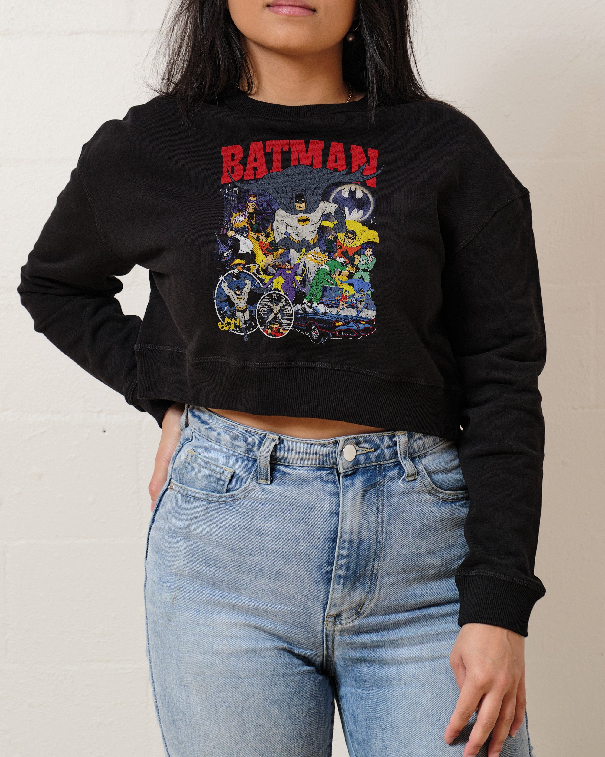 Batman Animated Vintage Crop Jumper | Official DC Merch Australia
