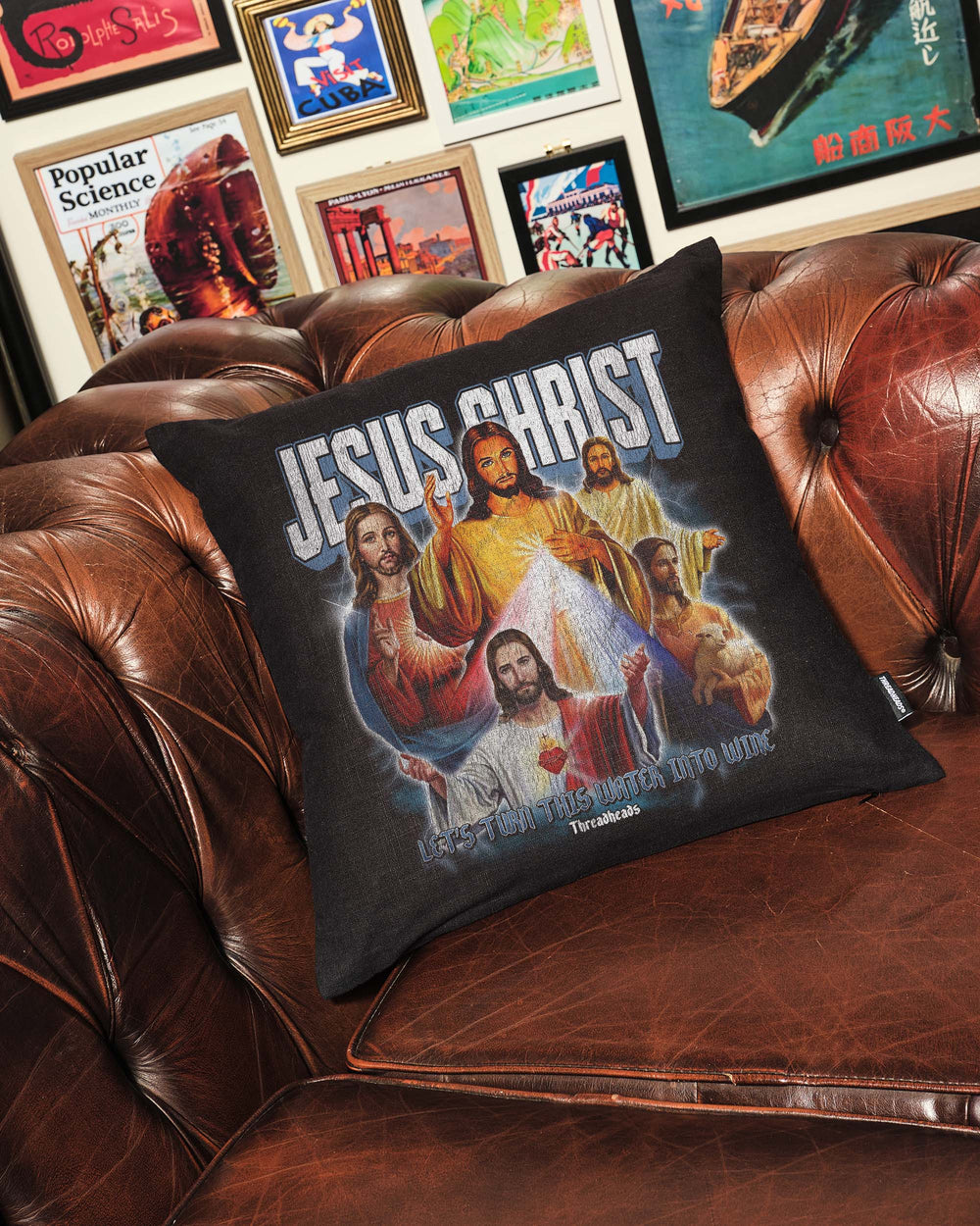 Vintage Jesus Christ Cushion | Graphic Cushion & Covers Australia