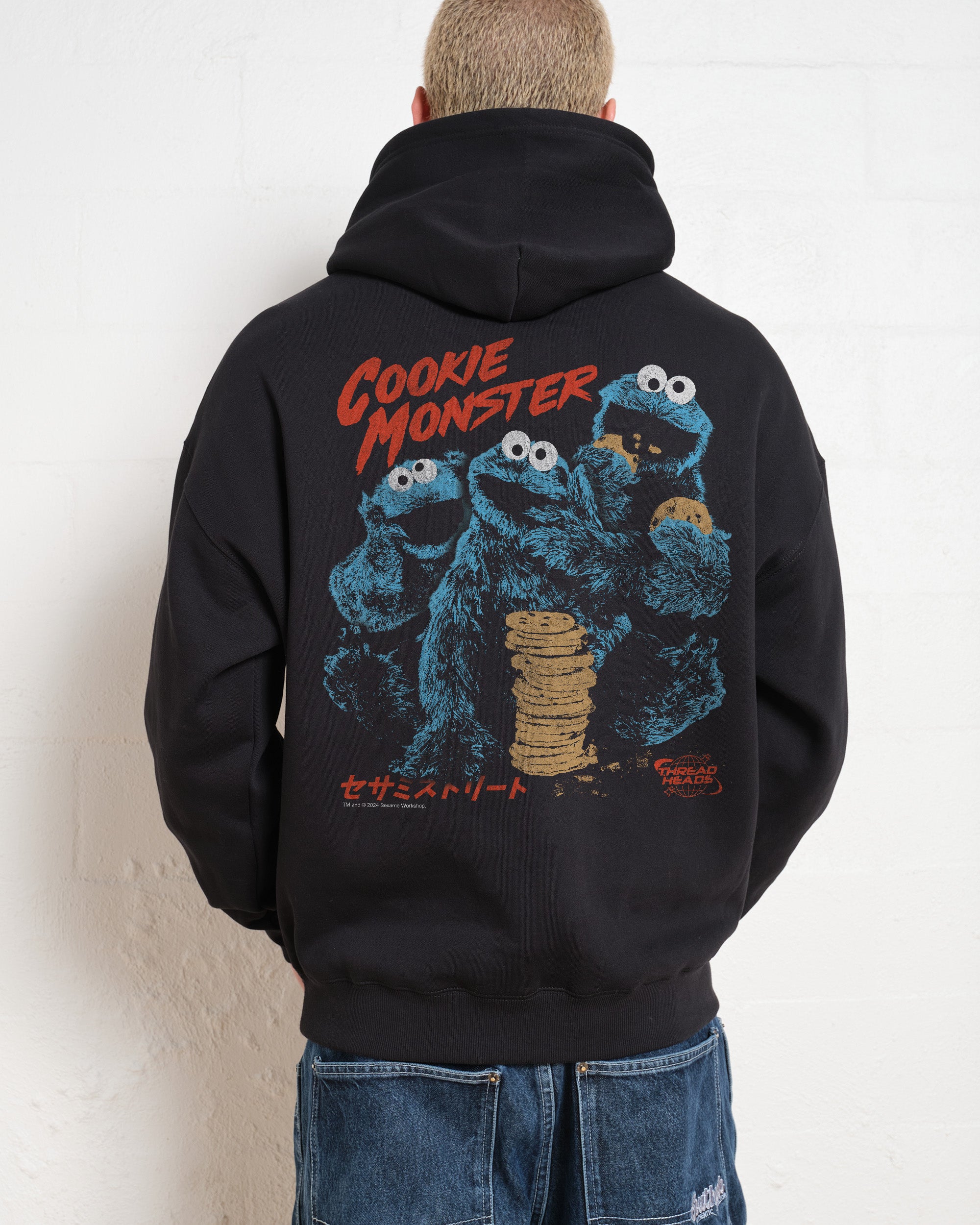 Cookie Kaiju Front and Back Hoodie | Official Sesame Street Merch Australia