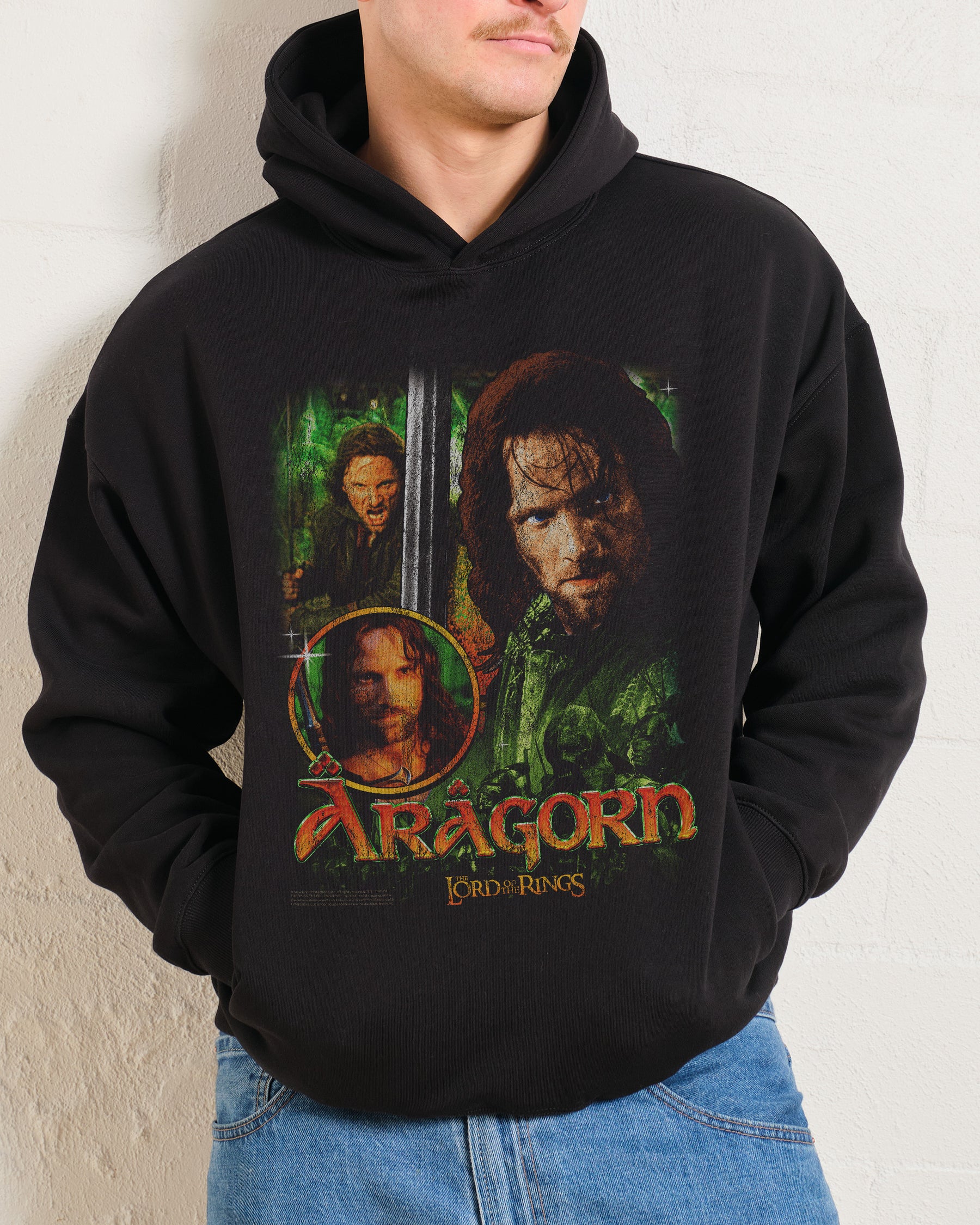 Vintage Aragorn Hoodie | Official Lord of the Rings Merch