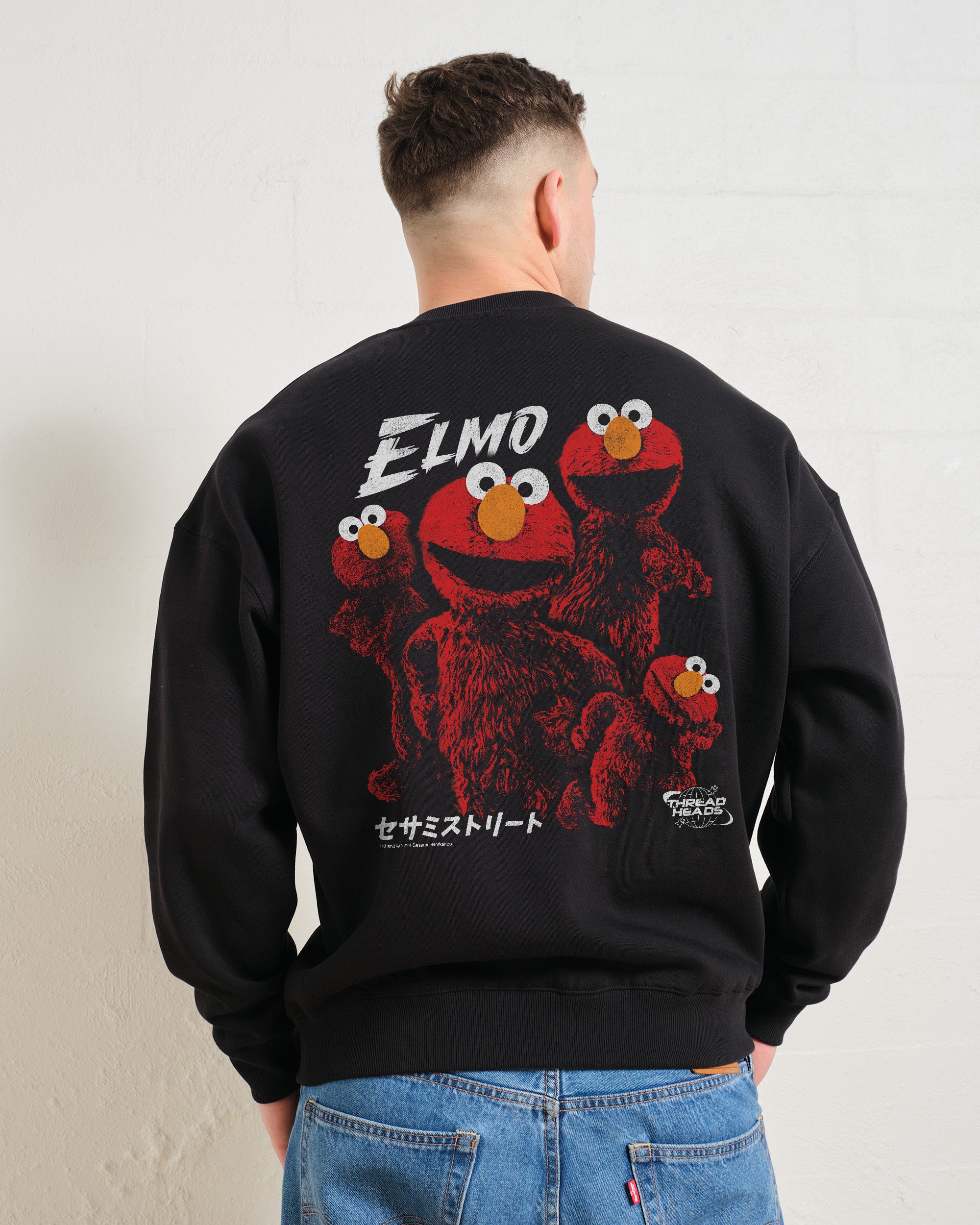 Tokyo Elmo Front and Back Sweatshirt | Official Sesame Street Merch ...