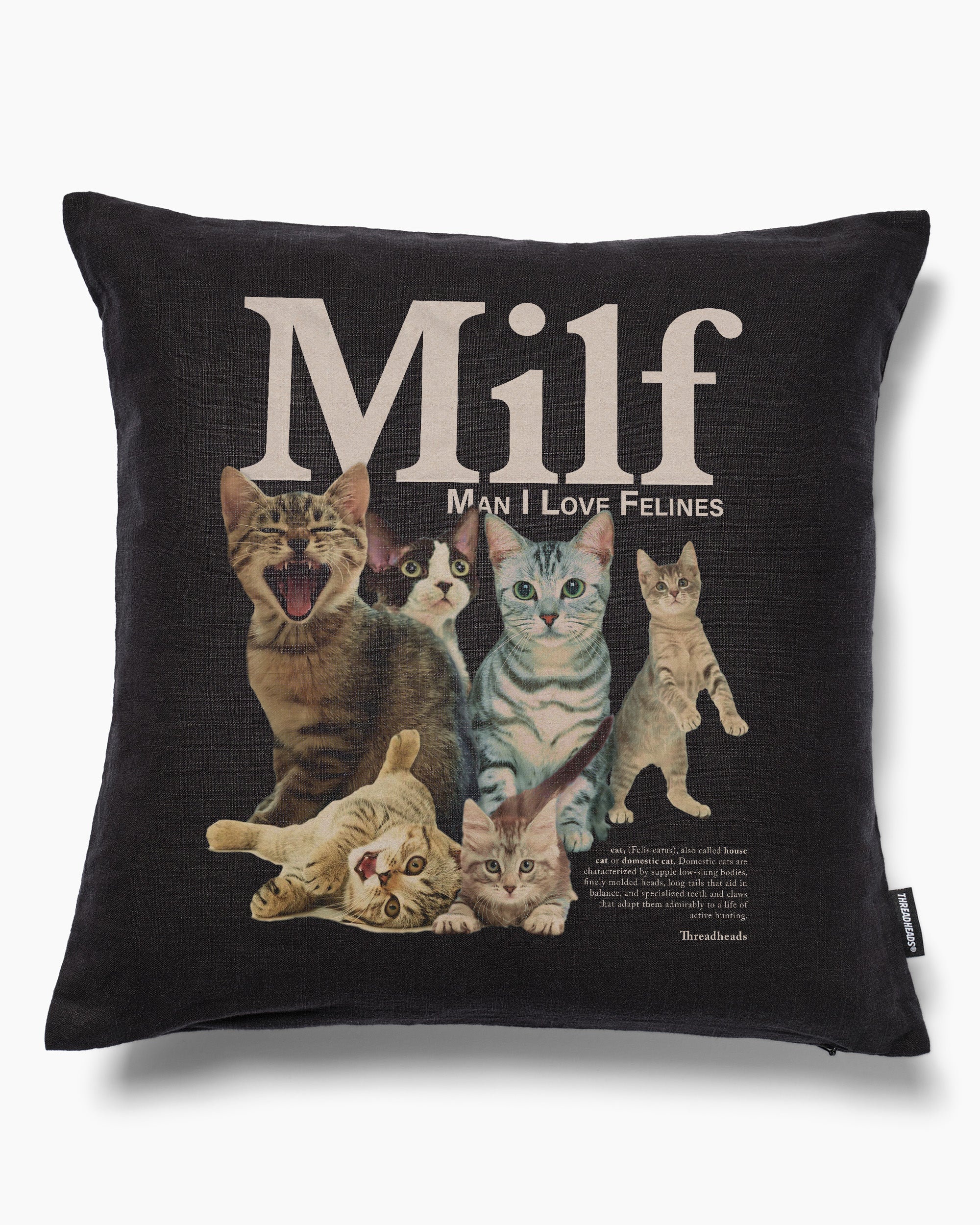 Man I Love Felines Cushion | Graphic Cushion & Covers Australia