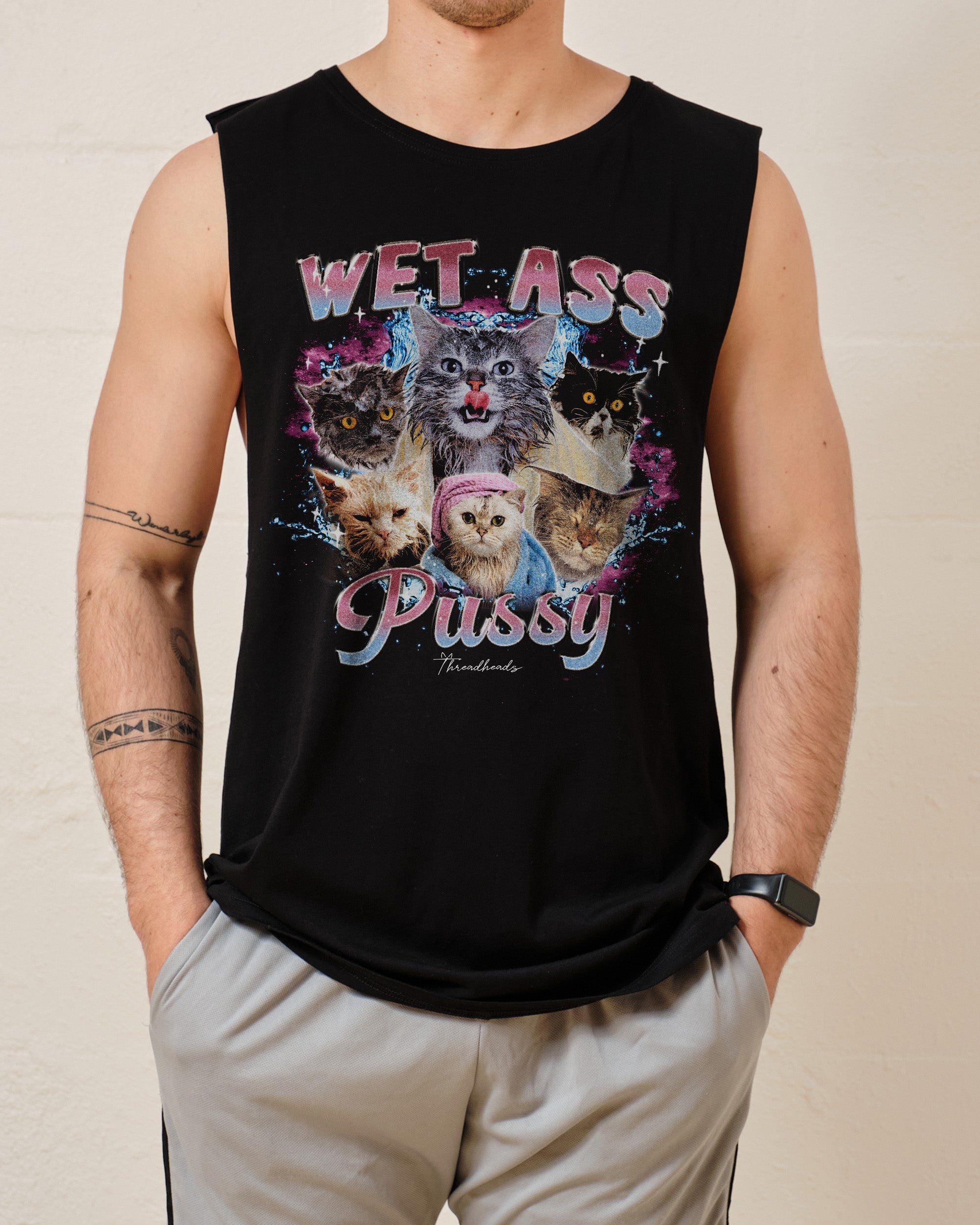 WAP Cat Tank | Funny Retro Cat Tank Australia