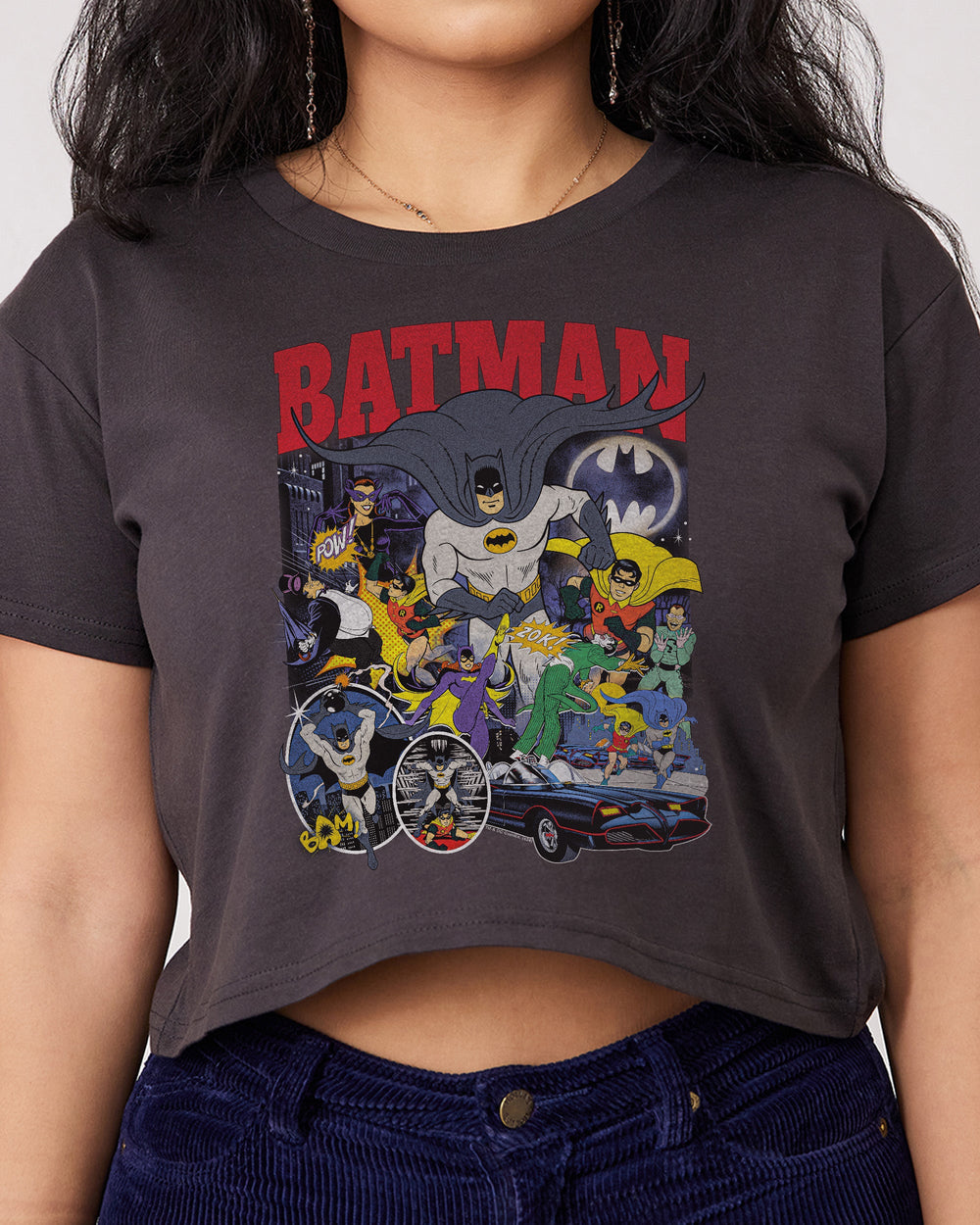 Batman Animated Vintage Crop Tee | Official DC Merch Australia