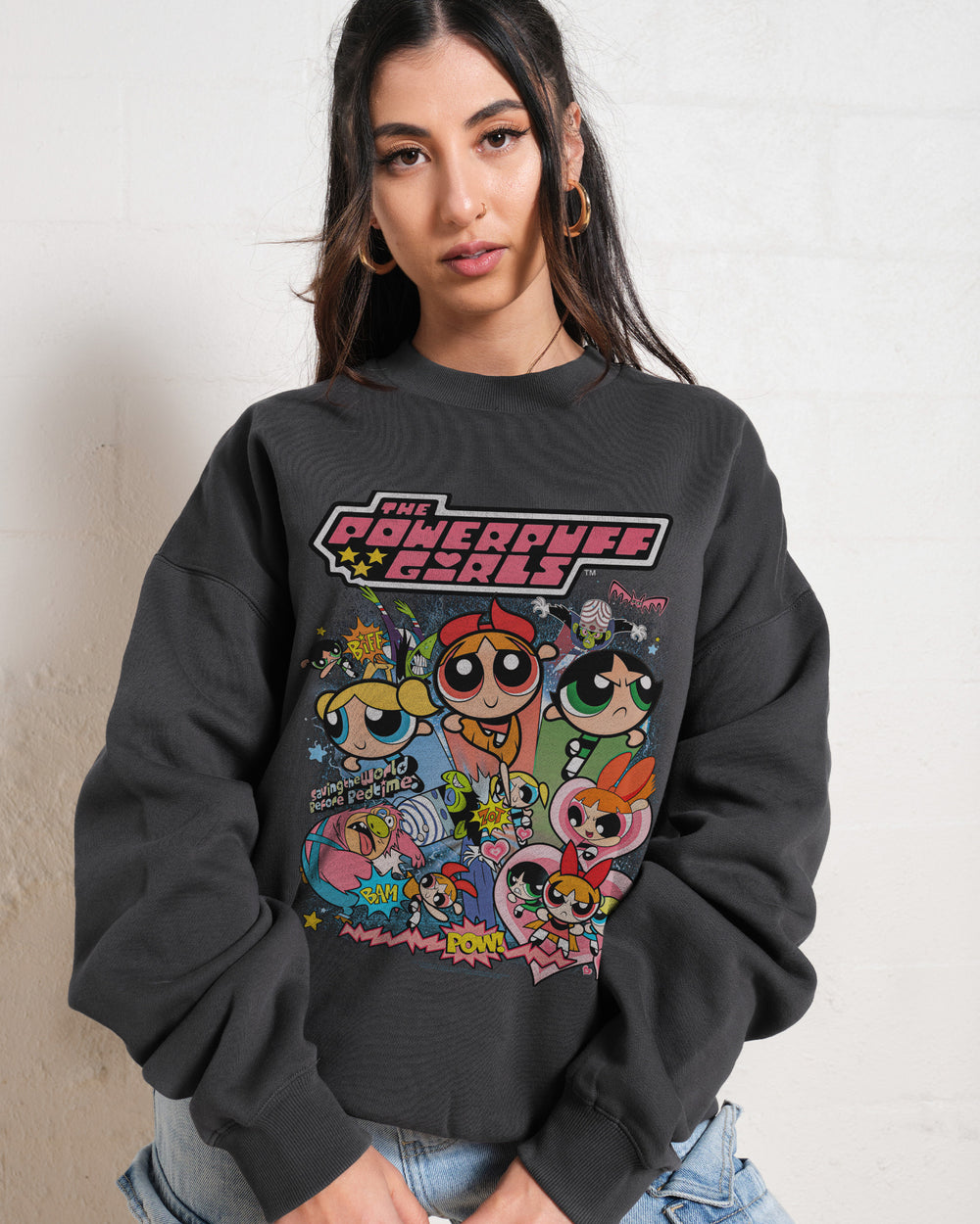 Powerpuff Girls Vintage Sweatshirt | Official The Powerpuff Girls Merch ...
