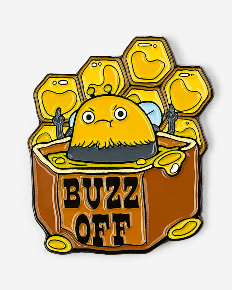 Buzz Off Bee Enamel Pin | Funny Pin | Threadheads Exclusive Australia