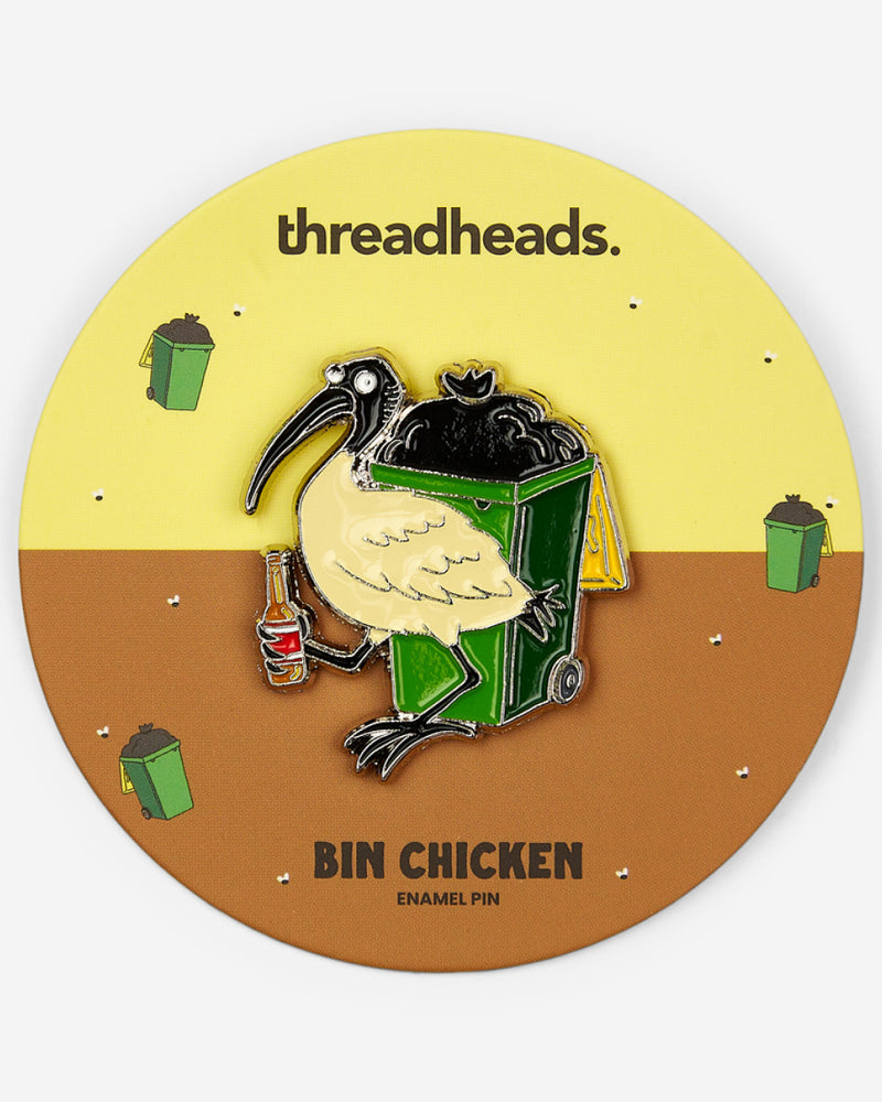Bin Chicken Enamel Pin | Funny Aussie Australia