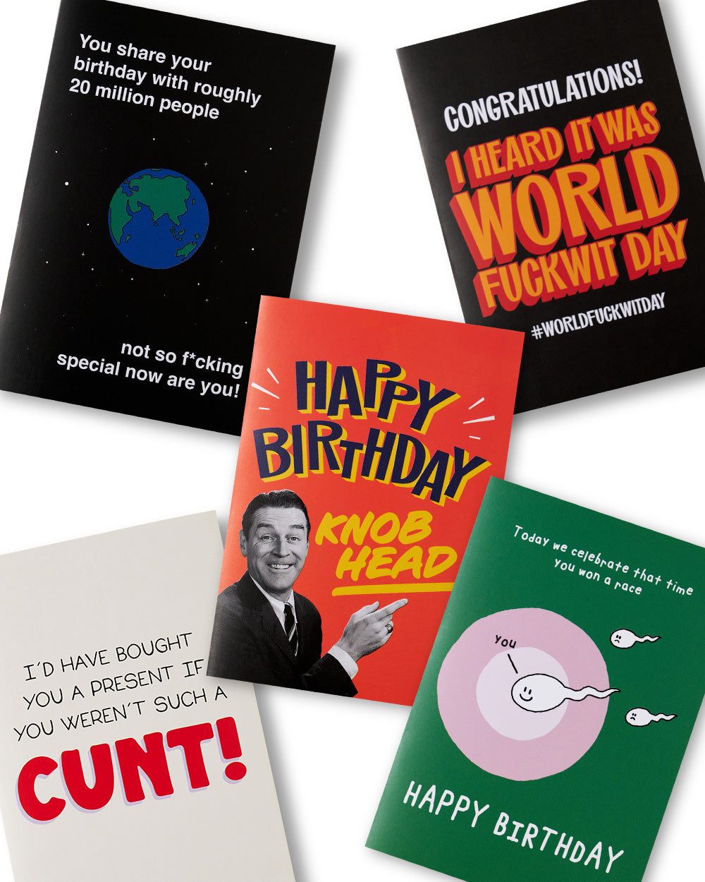 Funny Birthday Greeting Card Bundle | Funny Happy Birthday Cards Australia