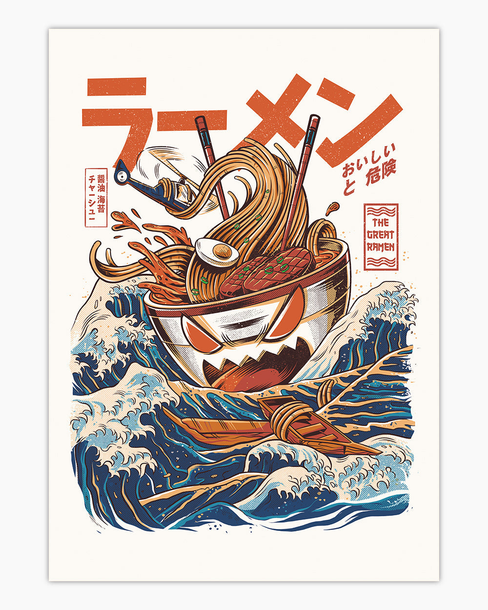 Great Ramen off Kanagawa Art Print | Official ilustrata Merch Australia