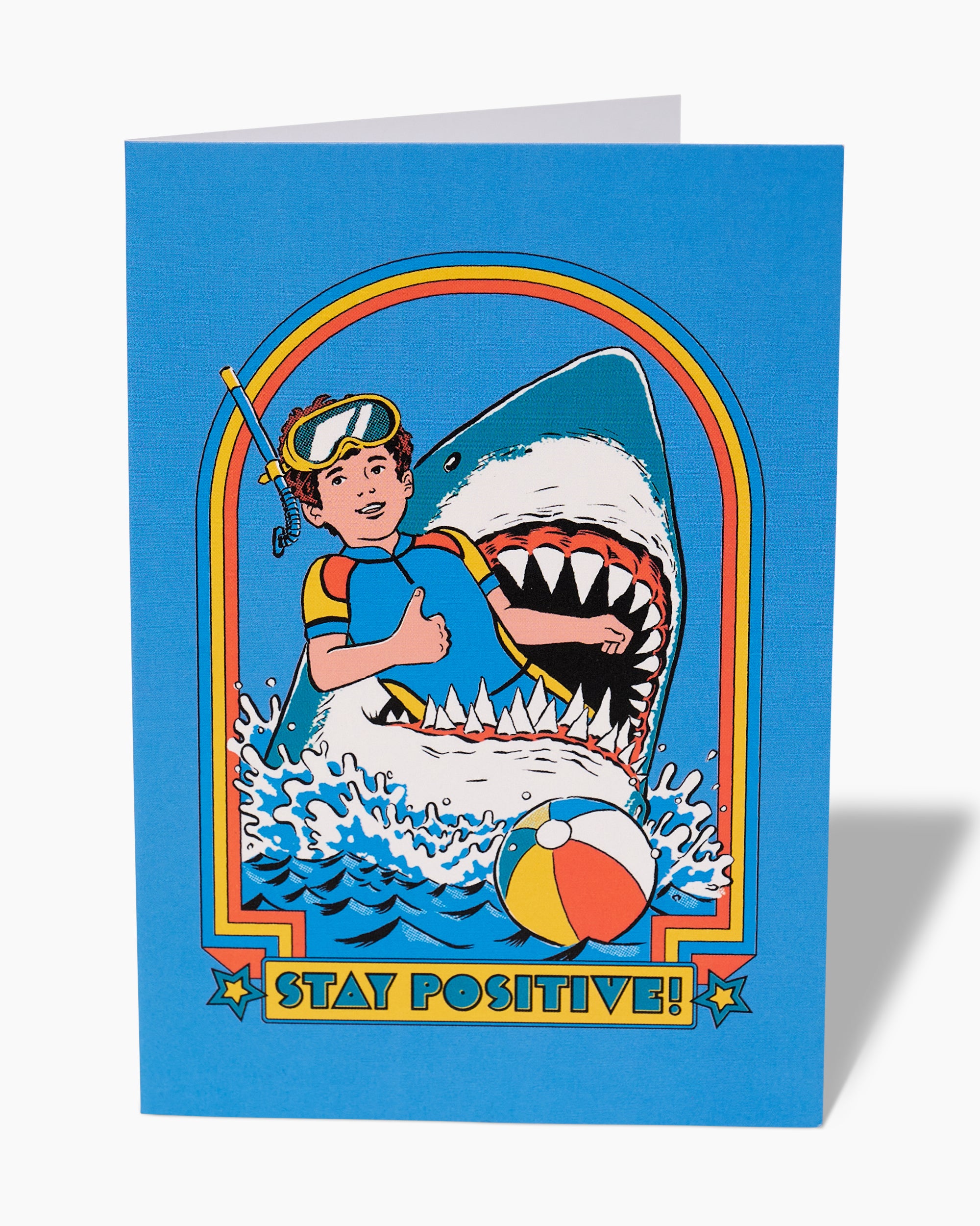 Stay Positive Greeting Card | Designed by Steven Rhodes Australia