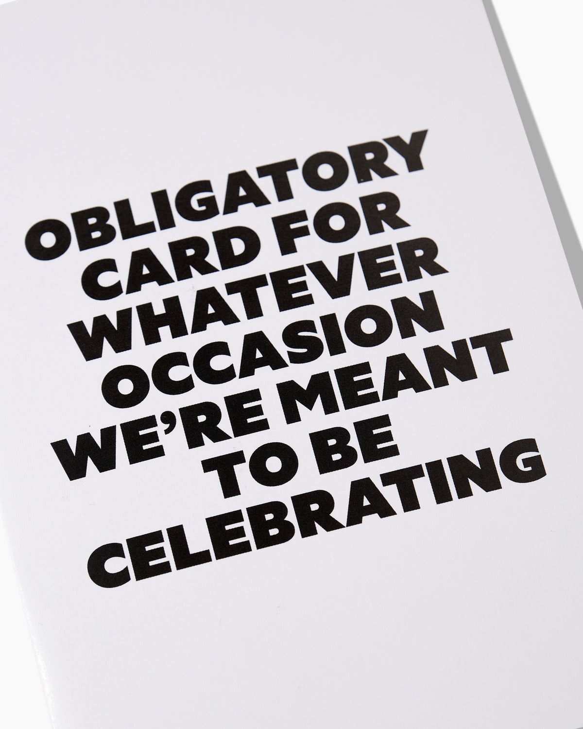 Obligatory Card Greeting Card | Funny Greeting Card Australia