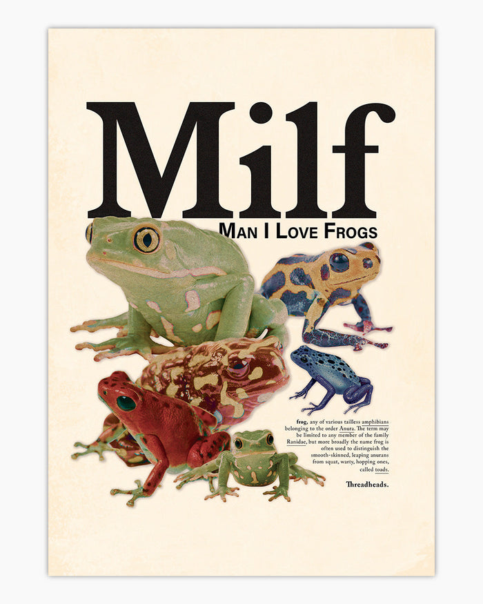 Man I Love Frogs Art Print | Official Threadheads Originals Merch