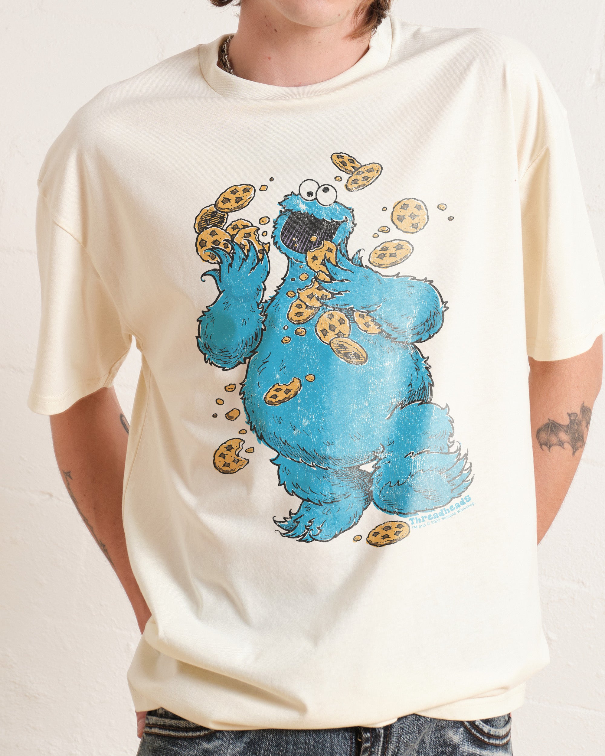 Cookie Monster Om Nom Nom T-Shirt | Official Sesame Street Merch Australia