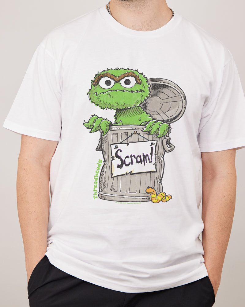 Oscar Scram T-Shirt | Official Sesame Street Merch Australia | Threadheads