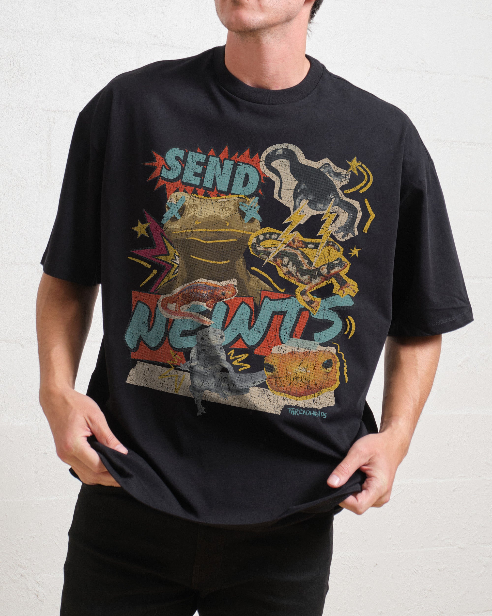 Send Newts Oversized Tee | Vintage Retro Oversized Tee Australia