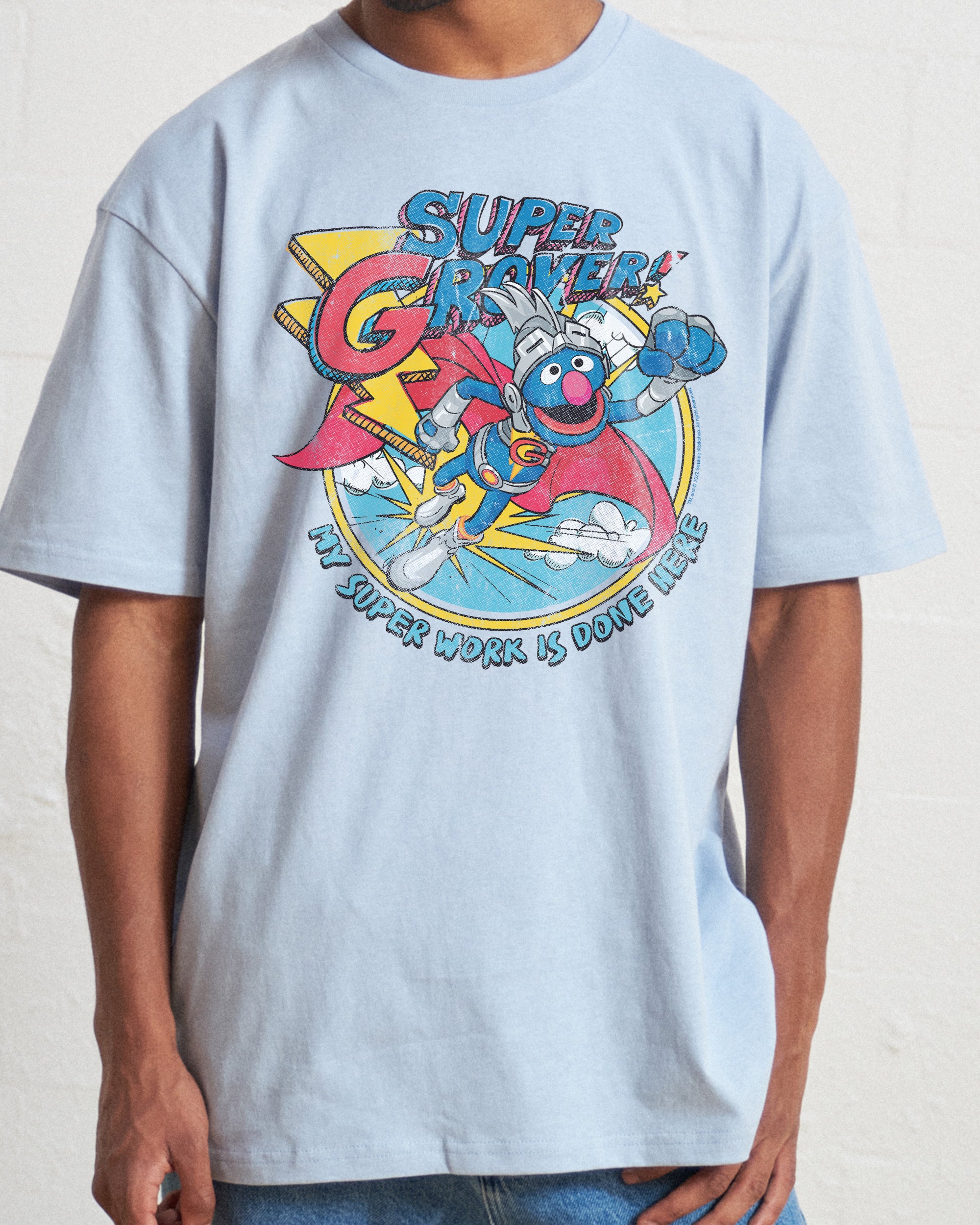 Super Grover Vintage T-Shirt | Official Sesame Street Merch Australia