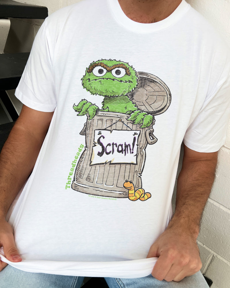 Oscar Scram T-Shirt | Official Sesame Street Merch Australia | Threadheads