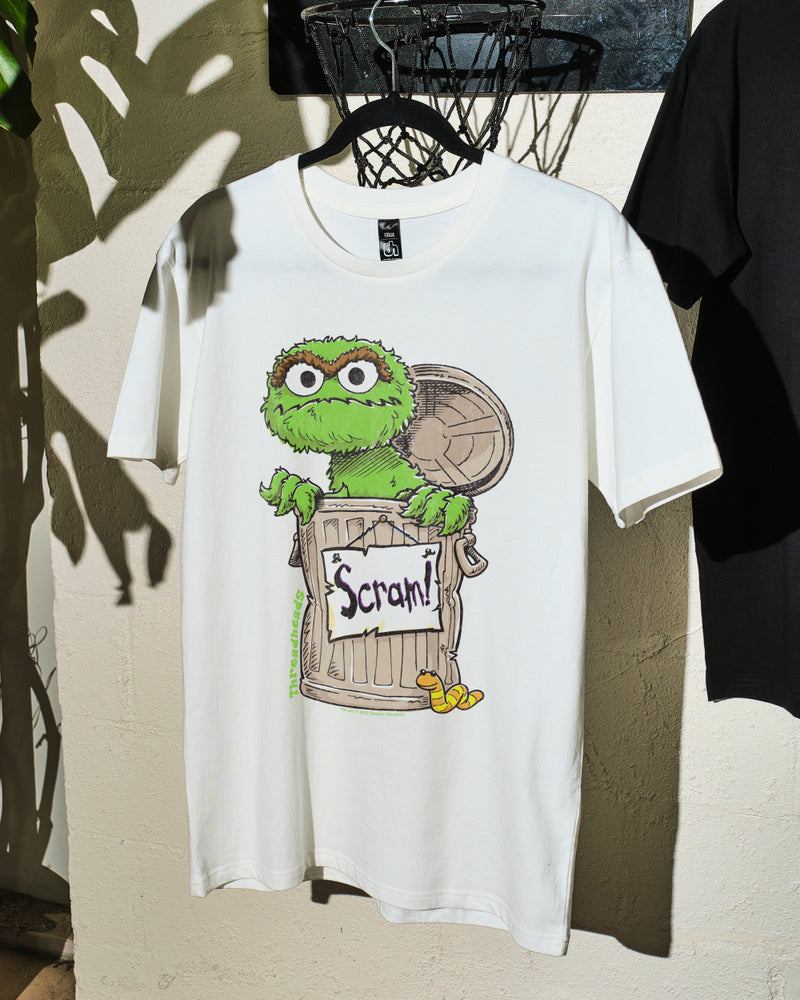 Oscar Scram T-Shirt | Official Sesame Street Merch Australia | Threadheads