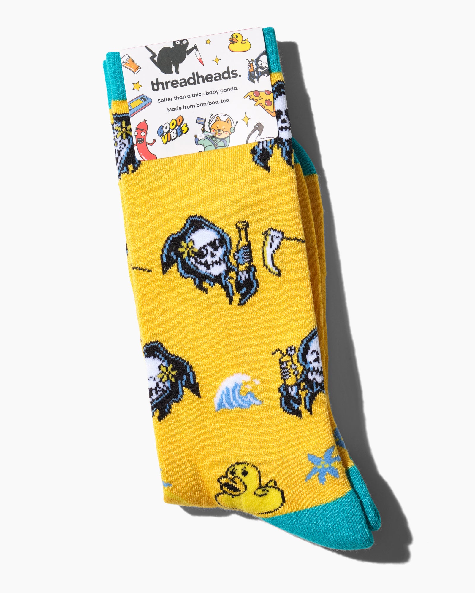 Rubber Ducky and The Reaper Socks | Funny Novelty Socks Threadheads Australia