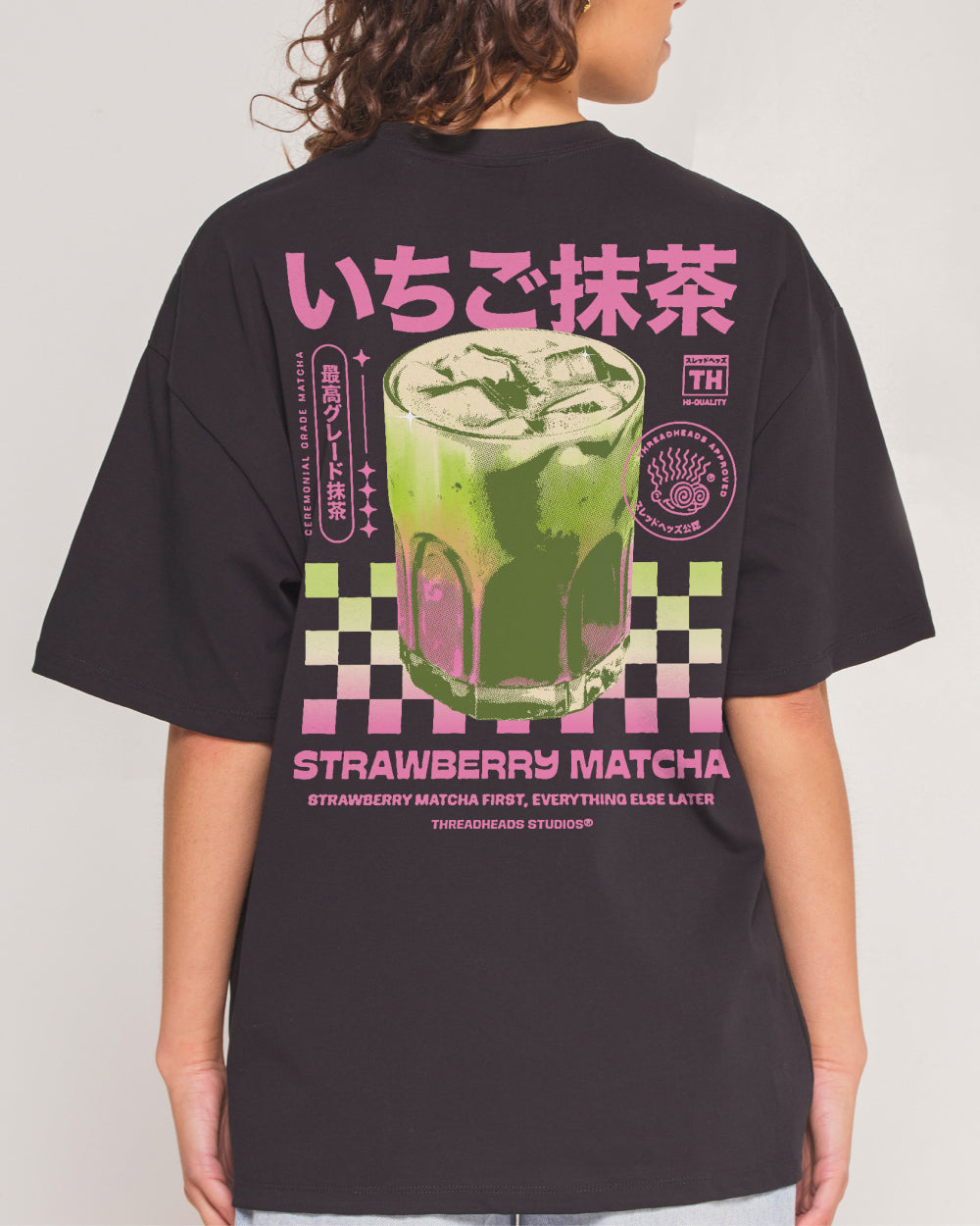 Strawberry Matcha Oversized Tee | Vintage Heavy Oversized Tee Australia