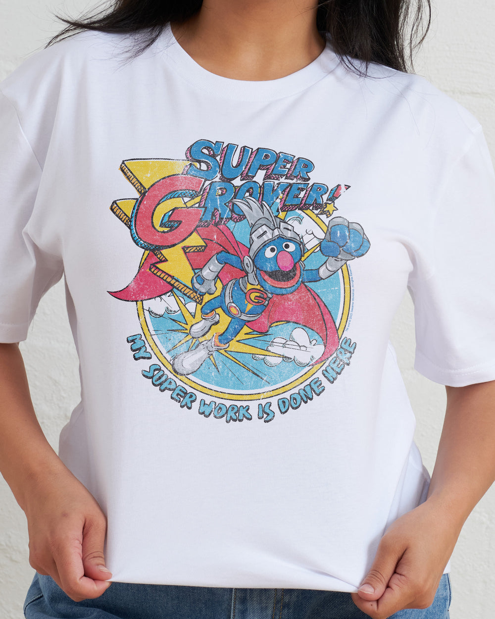 Super Grover Vintage T-Shirt | Official Sesame Street Merch Australia