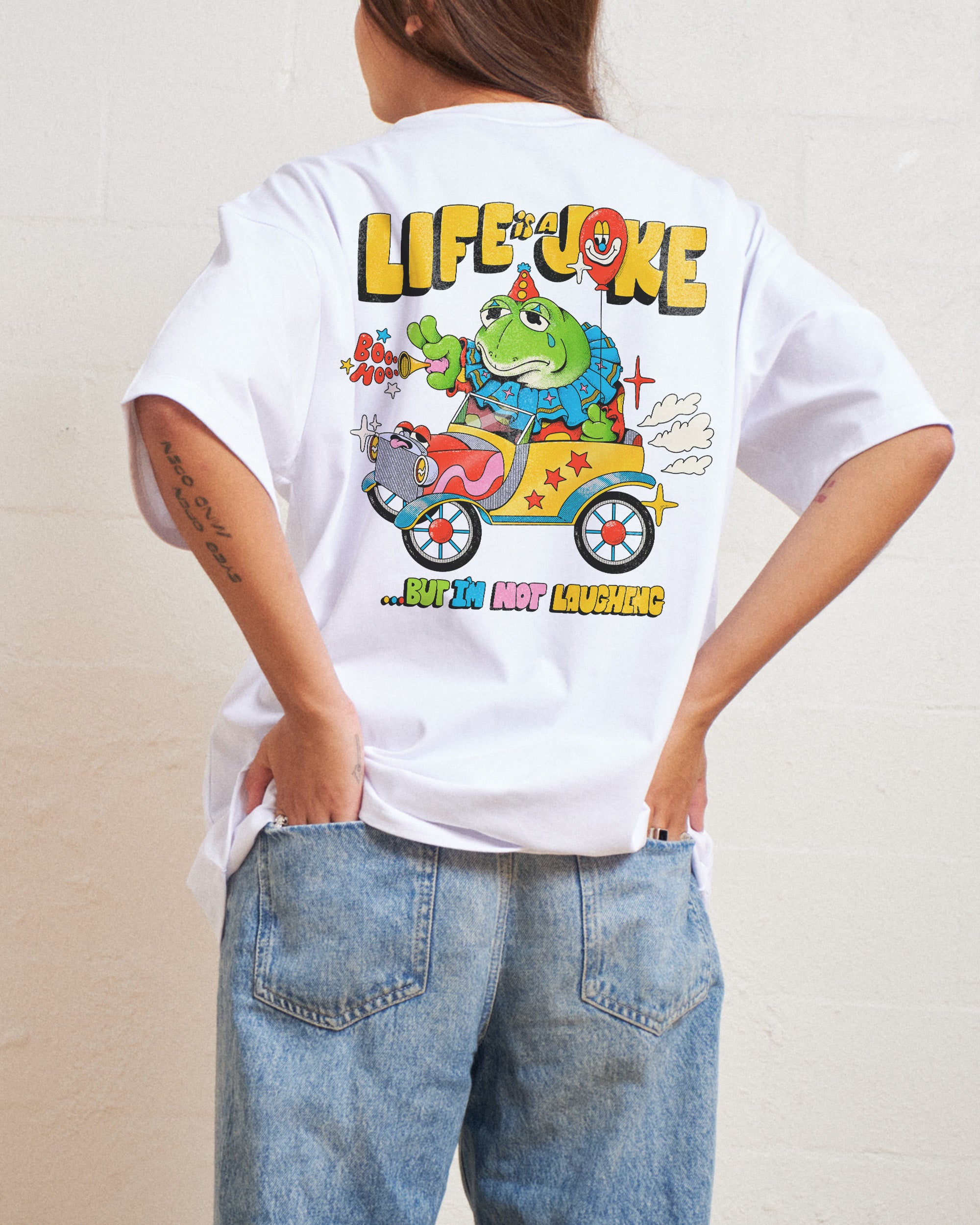 Life is a Joke Oversized Tee | Graphic Oversized Tee Australia