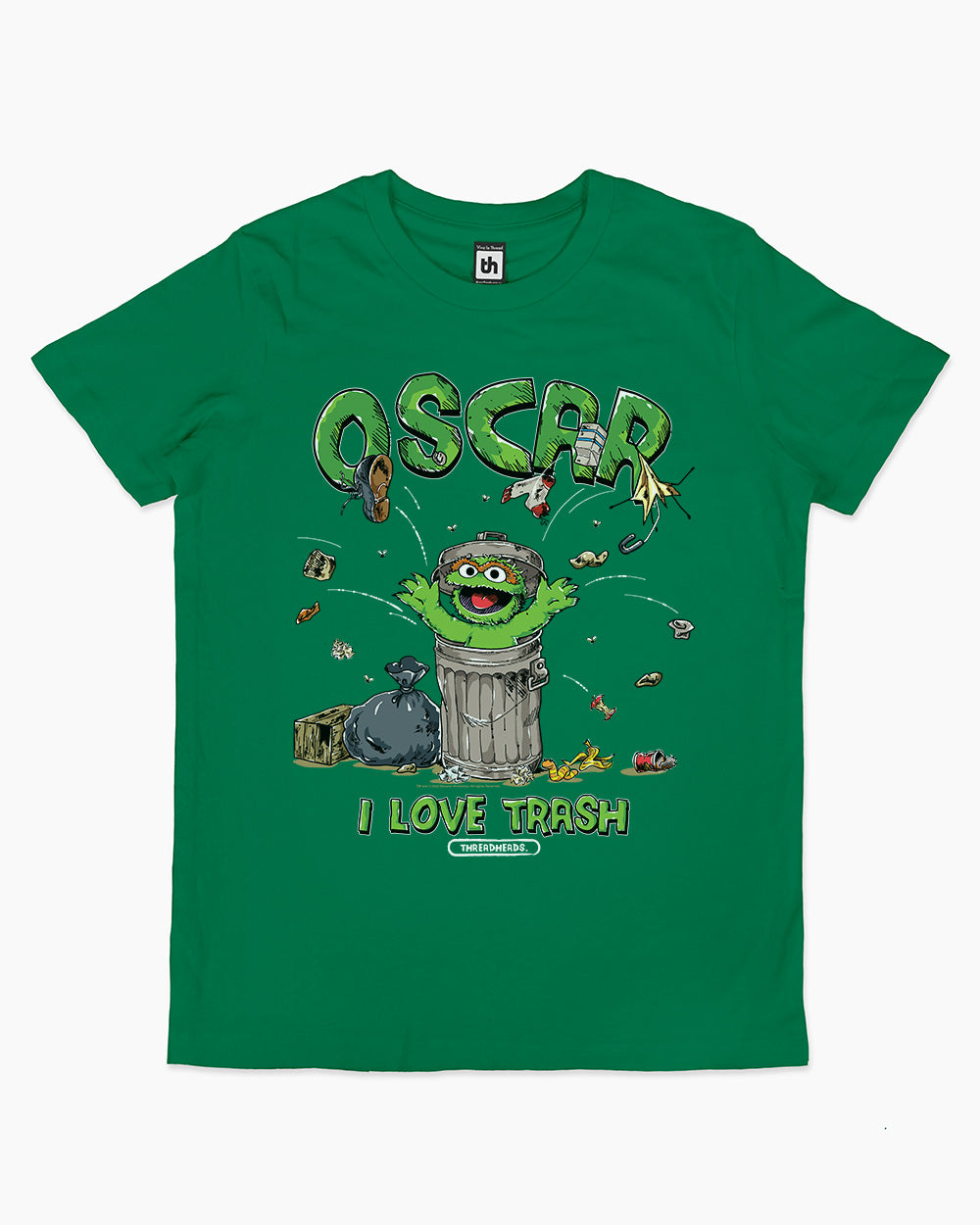 Oscar I Love Trash Kids T-Shirt | Official Sesame Street Merch Australia