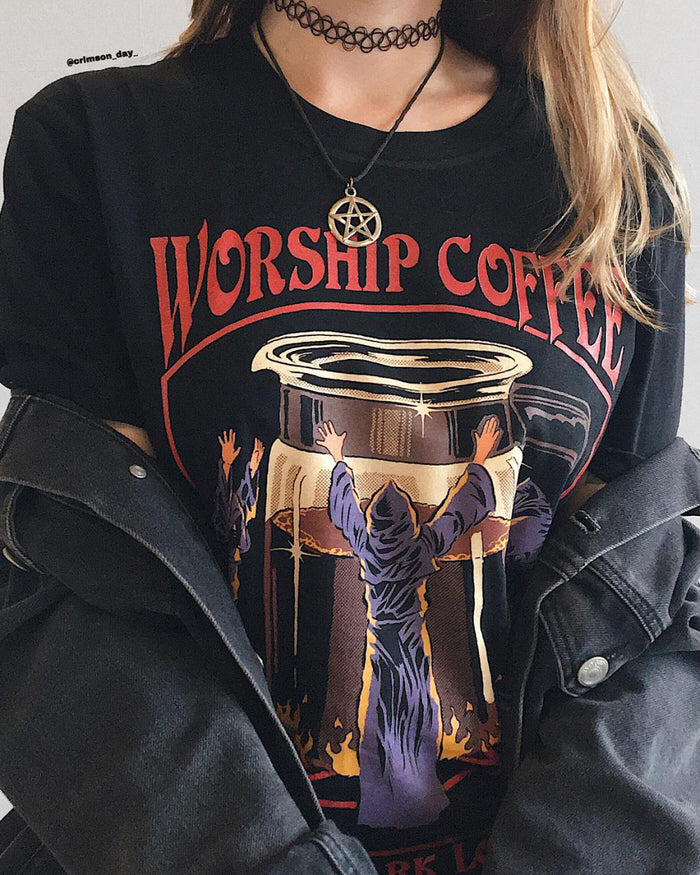 Worship Coffee T-Shirt | Designed by Steven Rhodes Australia