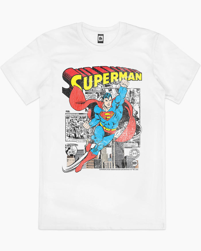 Superman Comic Panel T-Shirt | Official DC Merch Australia | Threadheads