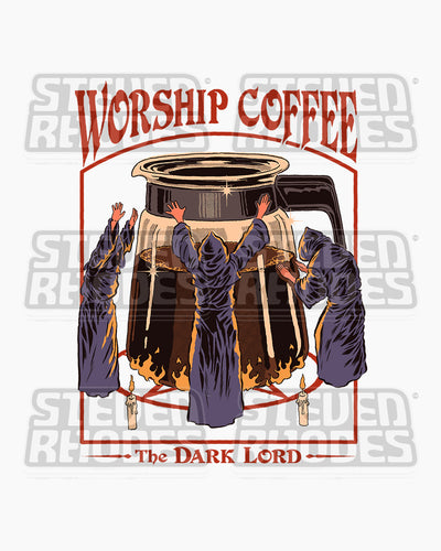 Worship Coffee T-Shirt | Funny Parody T-Shirts Australia | Threadheads